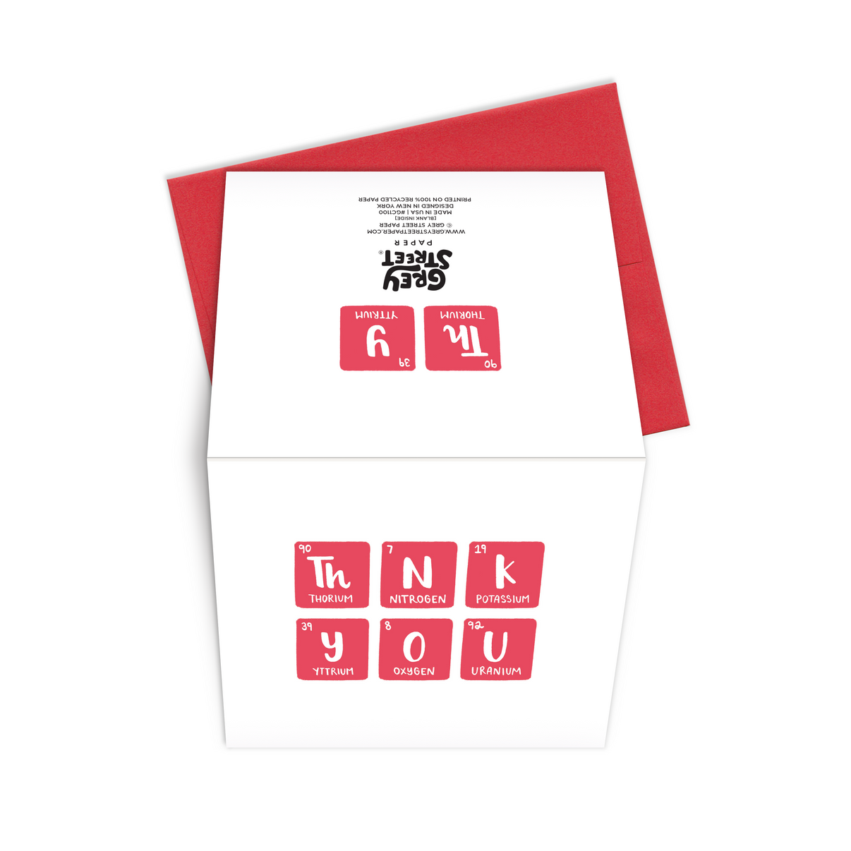 Chemistry Teacher Appreciation Thank You Card | Grey Street Paper